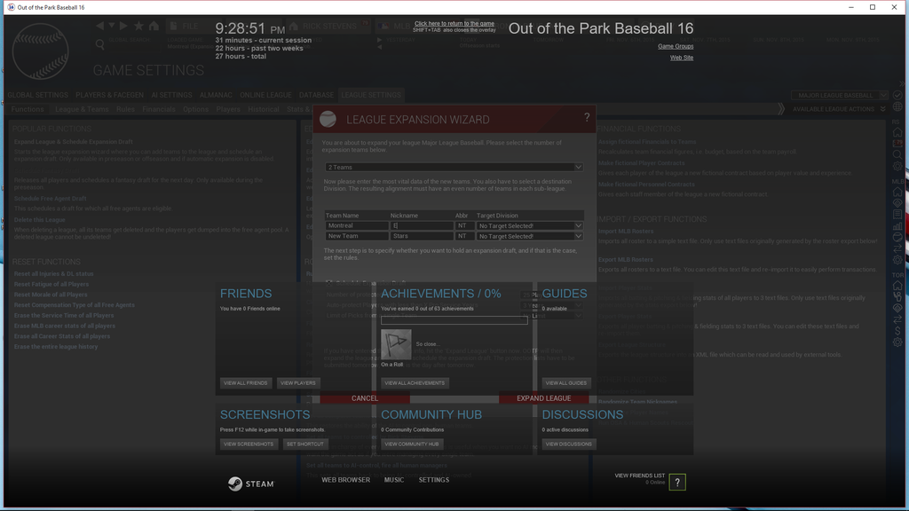 Creating Team Error - OOTP Developments Forums